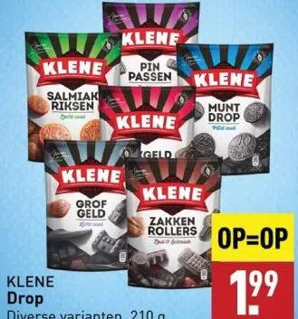 KLENE Drop Diverse varianten. 210 g. aanbieding bij ALDI