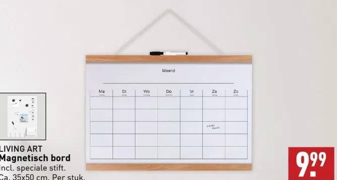 Magnetisch bord Incl. speciale stift. aanbieding bij ALDI