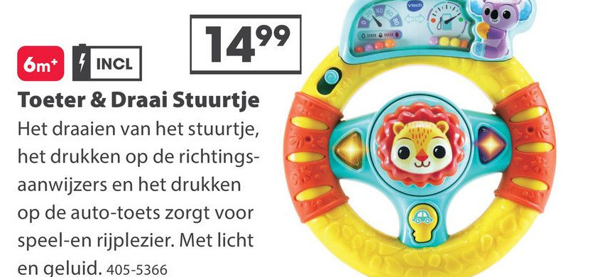 Vtech Baby Toeter En Draai Stuur aanbieding bij Top1Toys