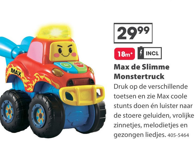 Vtech Toet Toet Max De Slimme Monster Truck aanbieding bij Top1Toys