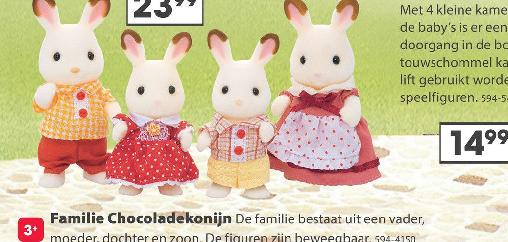 Sylvanian Families 4150 Familie Chocolade- Konijn aanbieding bij Top1Toys