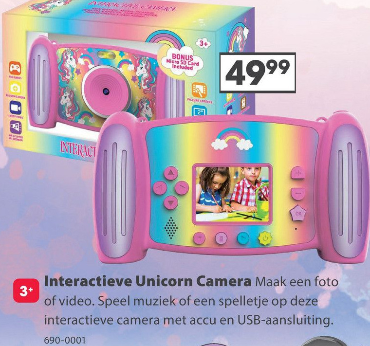 Camera Unicorn Interactief Usb Accu aanbieding bij Top1Toys