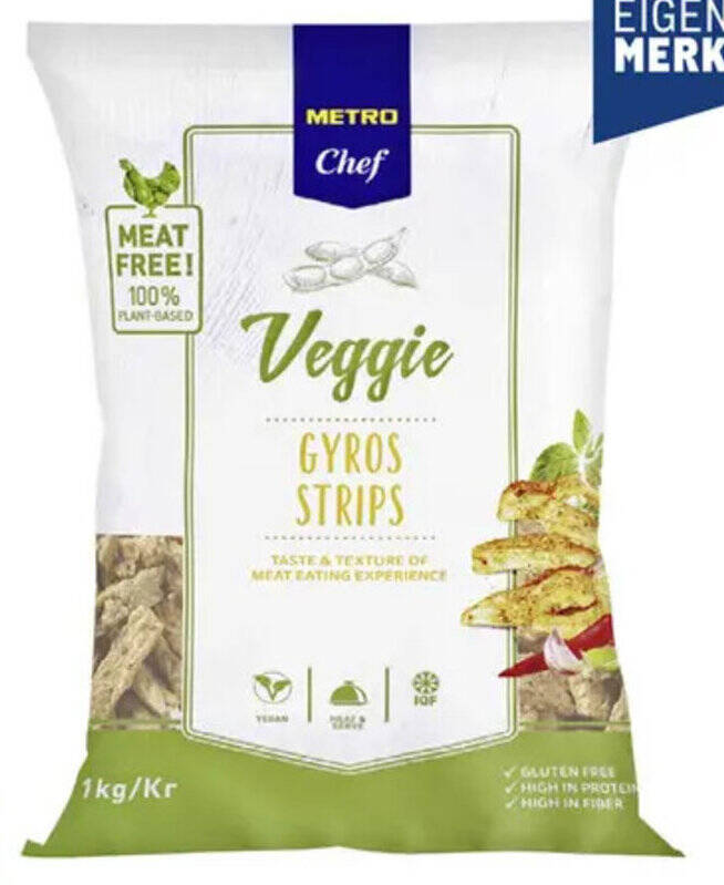 Metro chef veggie kipgyros zak 1 kilo aanbieding bij Makro