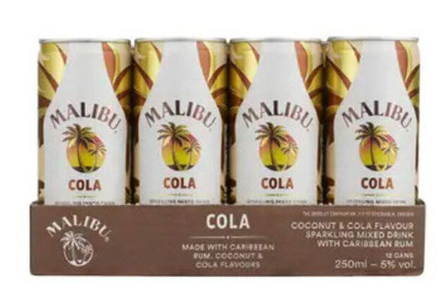 Malibu cola 250ml aanbieding bij Makro