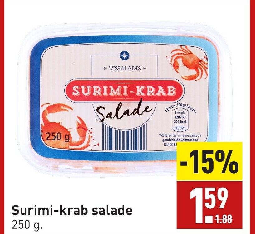 Surimi-krab salade 250 g aanbieding bij ALDI
