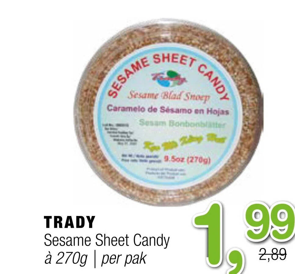 TRADY Sesame Sheet Candy aanbieding bij Amazing Oriëntal