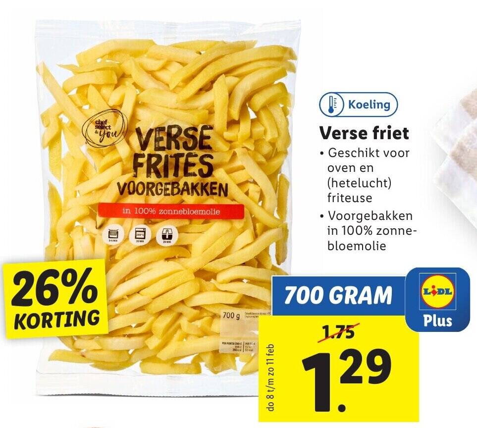 Verse friet 700g aanbieding bij Lidl