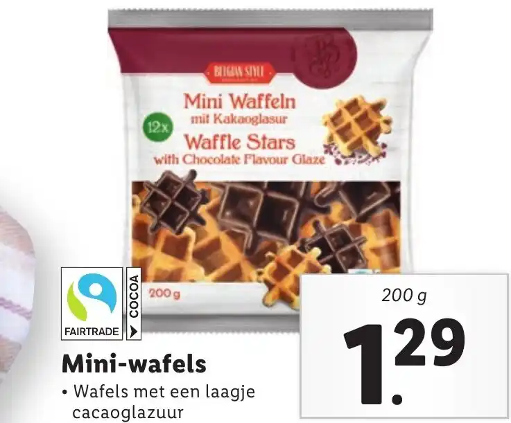 Mini-wafels 200g aanbieding bij Lidl