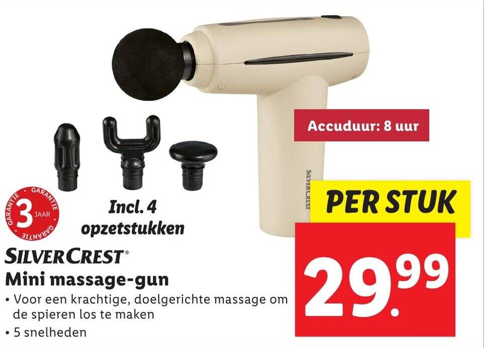 SILVERCREST Mini massage-gun aanbieding bij Lidl