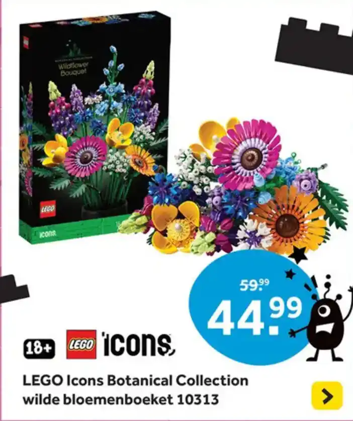 Lego icons botanical collection wilde bloemenboeket 10313 aanbieding ...