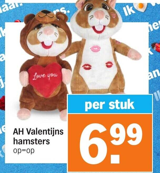 AH Valentijns hamsters aanbieding bij Albert Heijn