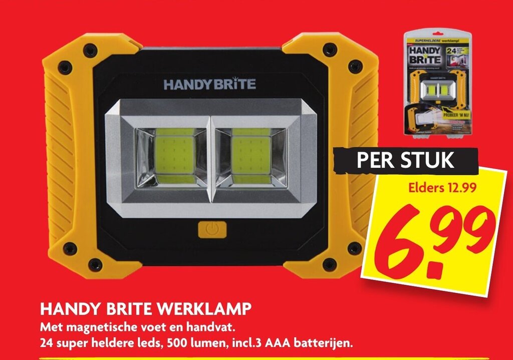 Handy Brite Werklamp aanbieding bij Dekamarkt