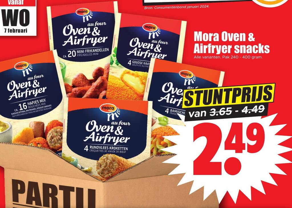 Mora Oven & Airfryer snacks 240 - 400 gram. 240-400 gram aanbieding bij ...