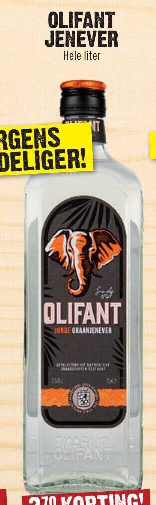 OLIFANT JENEVER Hele liter aanbieding bij Dirk