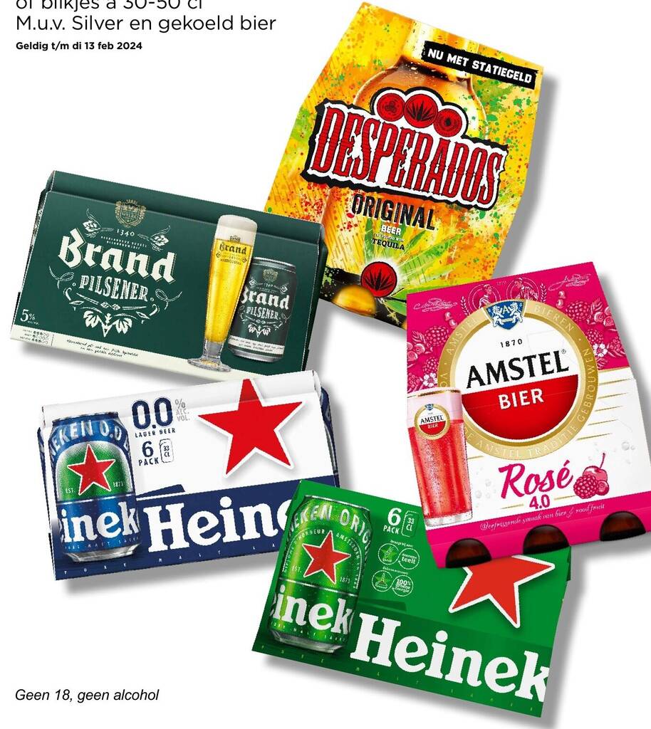 Heineken pils brand pils desperados of amstel rose aanbieding bij Jumbo