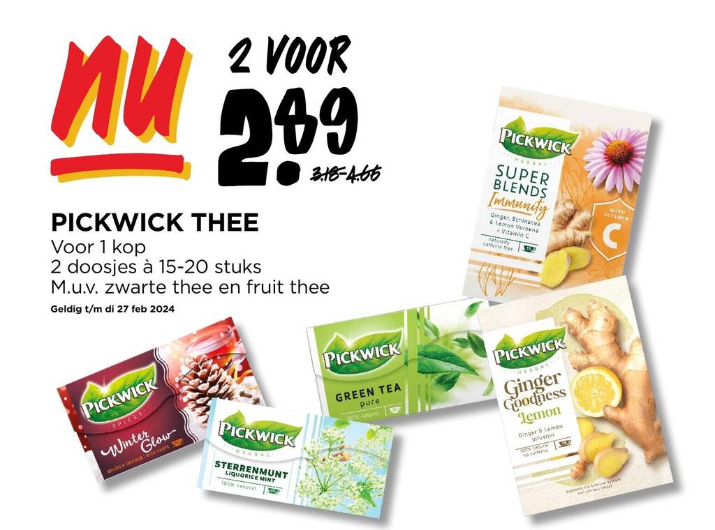 Pickwick thee aanbieding bij Jumbo