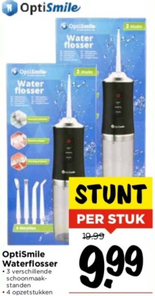 OptiSmile Waterflosser aanbieding bij Vomar Voordeelmarkt