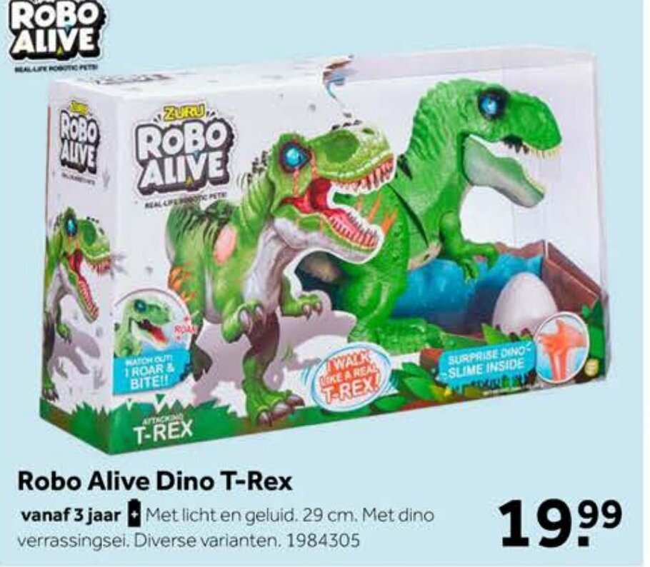 Robo alive dino t-rex aanbieding bij Intertoys