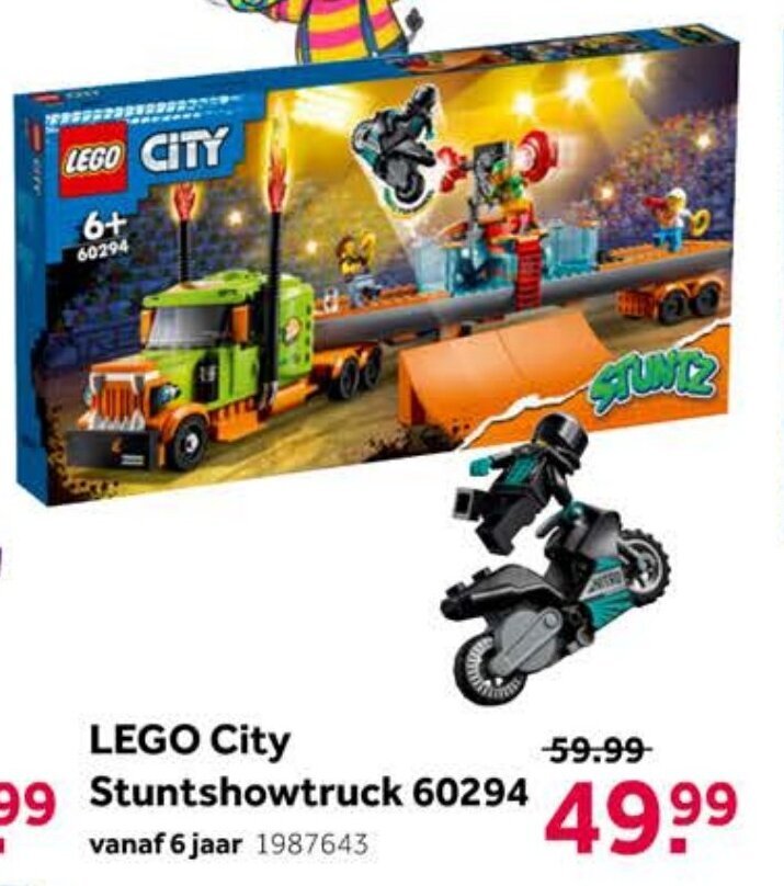 Lego City Stuntshowtruck 60294 aanbieding bij Intertoys