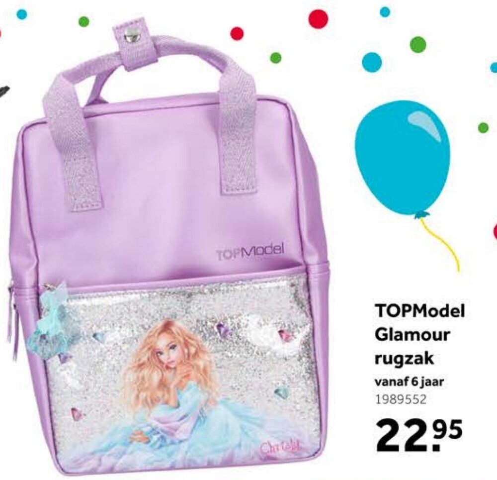 TOPModel Glamour rugzak aanbieding bij Intertoys
