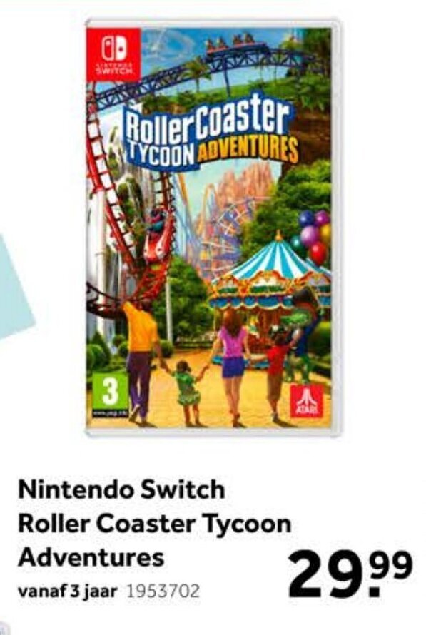 Nintendo Switch Roller Coaster Tycoon Adventures aanbieding bij Intertoys
