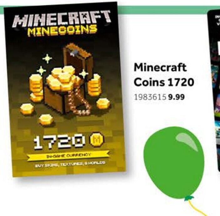 Minecraft Coins 1720 aanbieding bij Intertoys