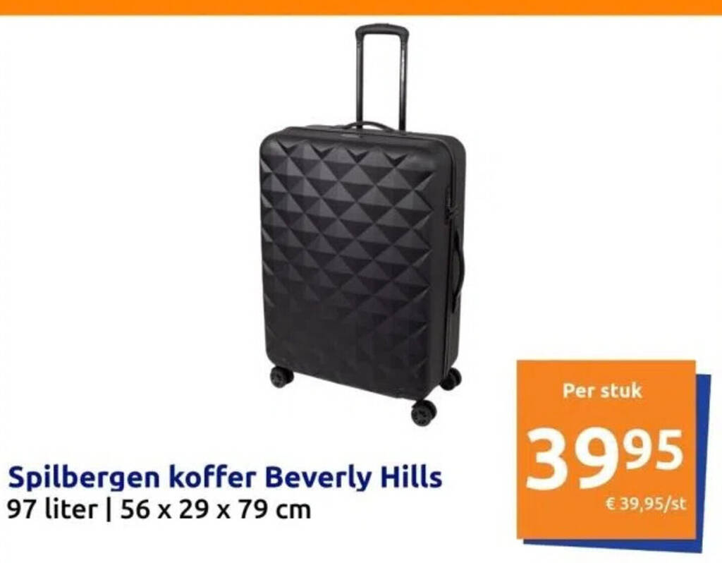 Spilbergen koffer Beverly Hills 97 liter 56 x 29 x 79 cm aanbieding bij ...