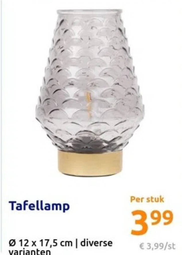 Tafellamp 12 x 17,5 cm aanbieding bij Action