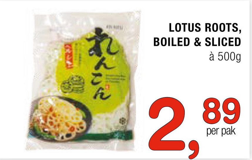 LOTUS ROOTS, BOILED & SLICED à 500g aanbieding bij Amazing Oriëntal