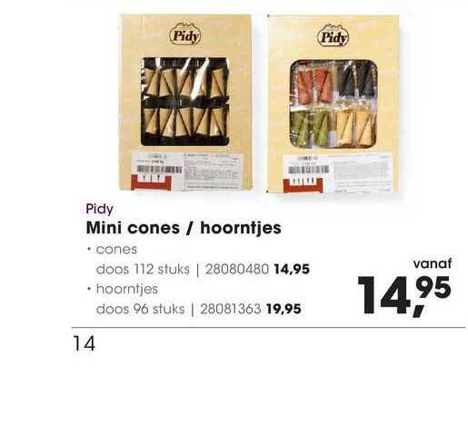 Pidy Mini Cones/ Hoorntjes aanbieding bij HANOS