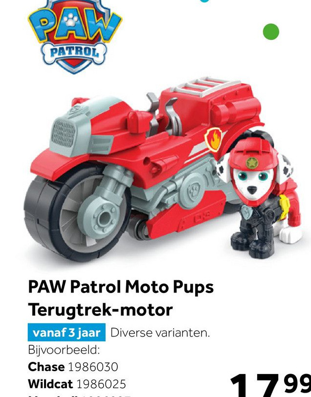 PAW Patrol Moto Pups motor Wildcat aanbieding bij Intertoys