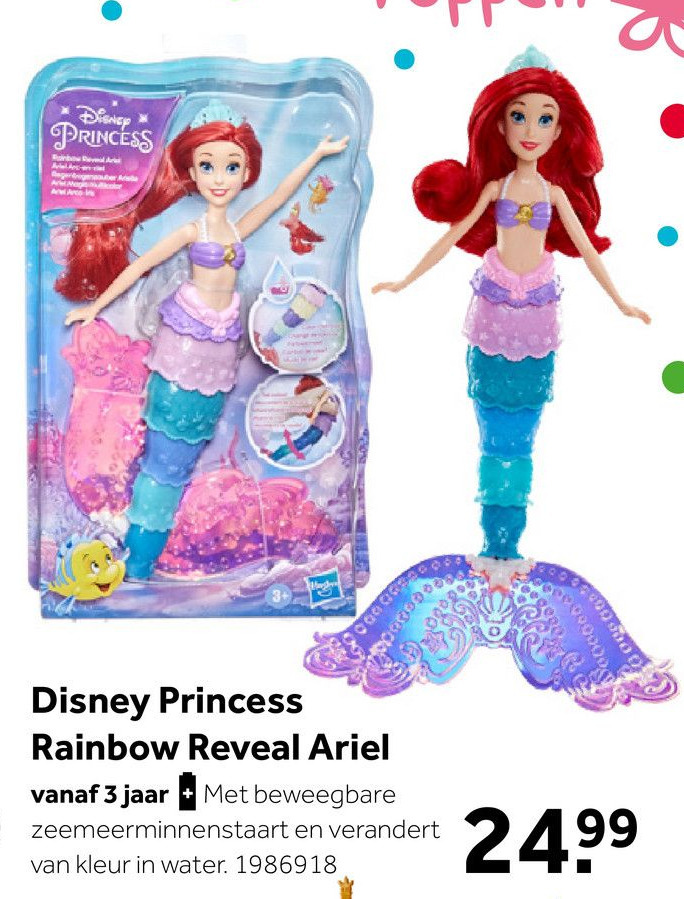 Disney Princess Rainbow Reveal pop Ariël aanbieding bij Intertoys