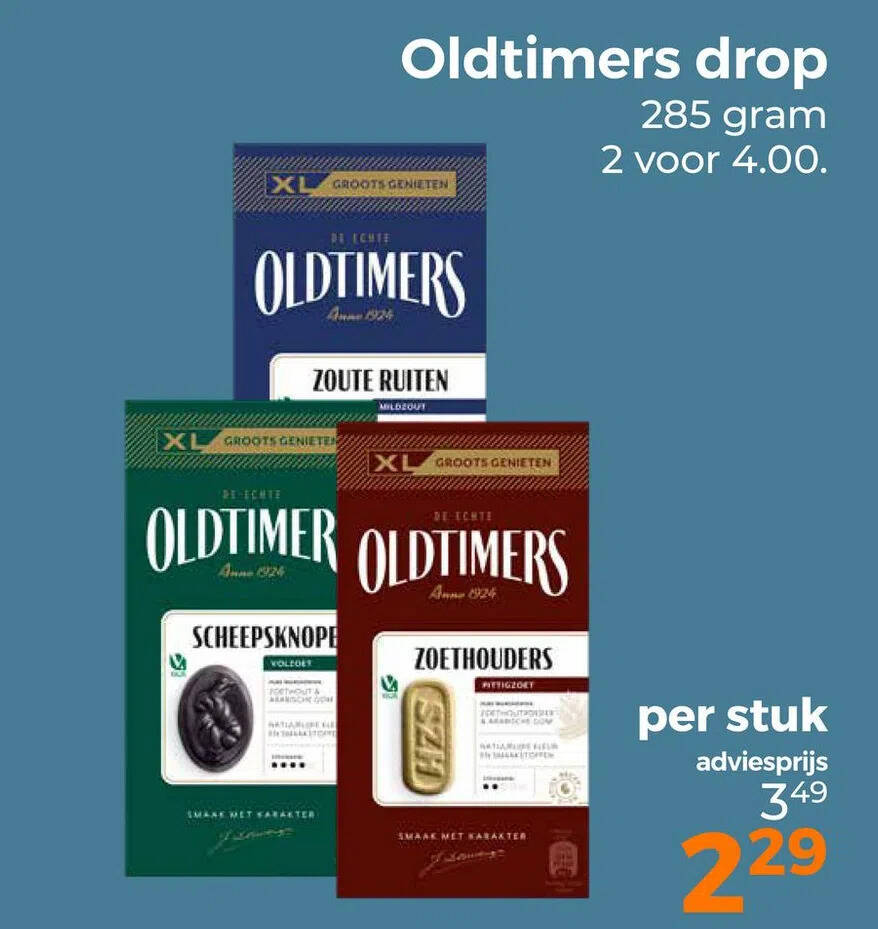 Oldtimers drop aanbieding bij Trekpleister
