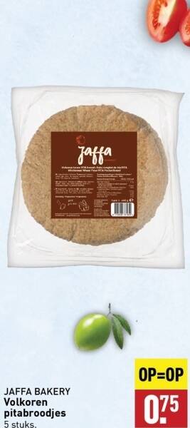 Jaffa bakery volkoren pitabroodjes aanbieding bij ALDI
