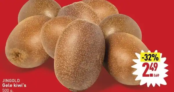 Jingold gele kiwis 500g aanbieding bij ALDI