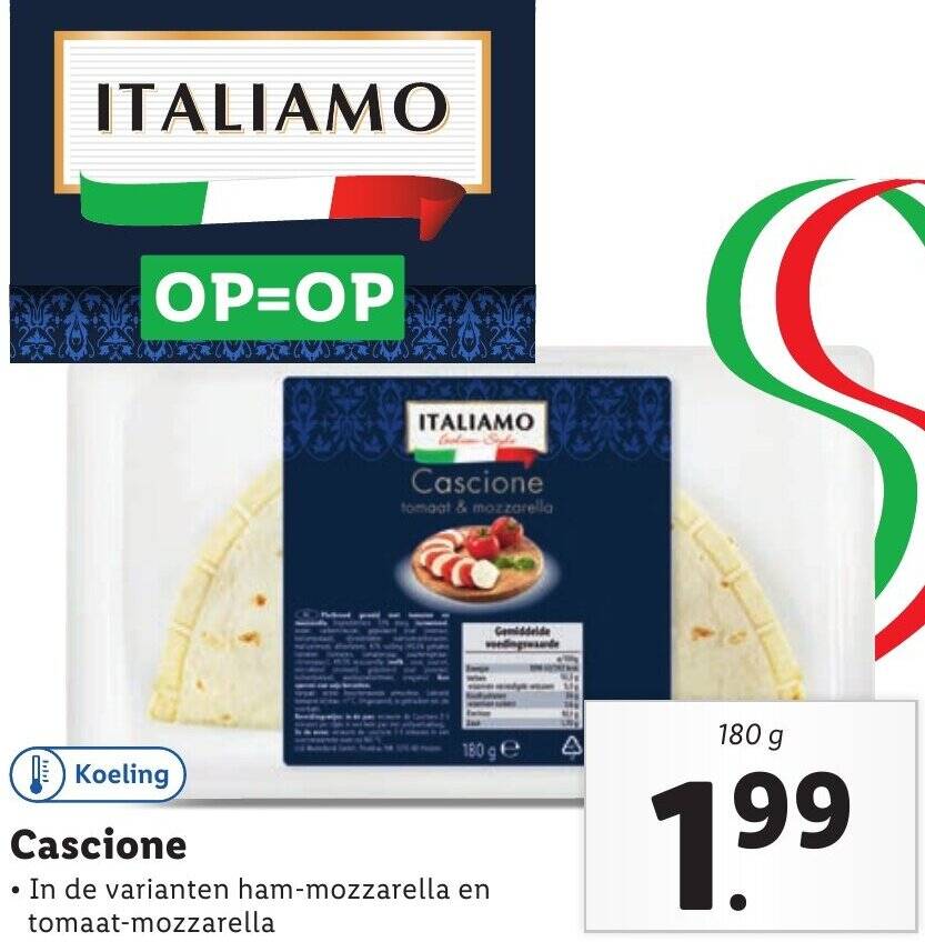 Cascione 180g aanbieding bij Lidl