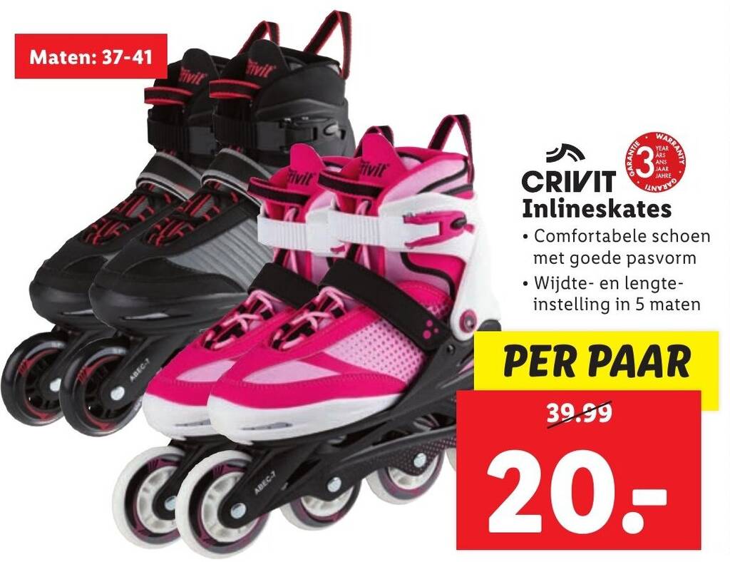 CRIVIT Inlineskates aanbieding bij Lidl