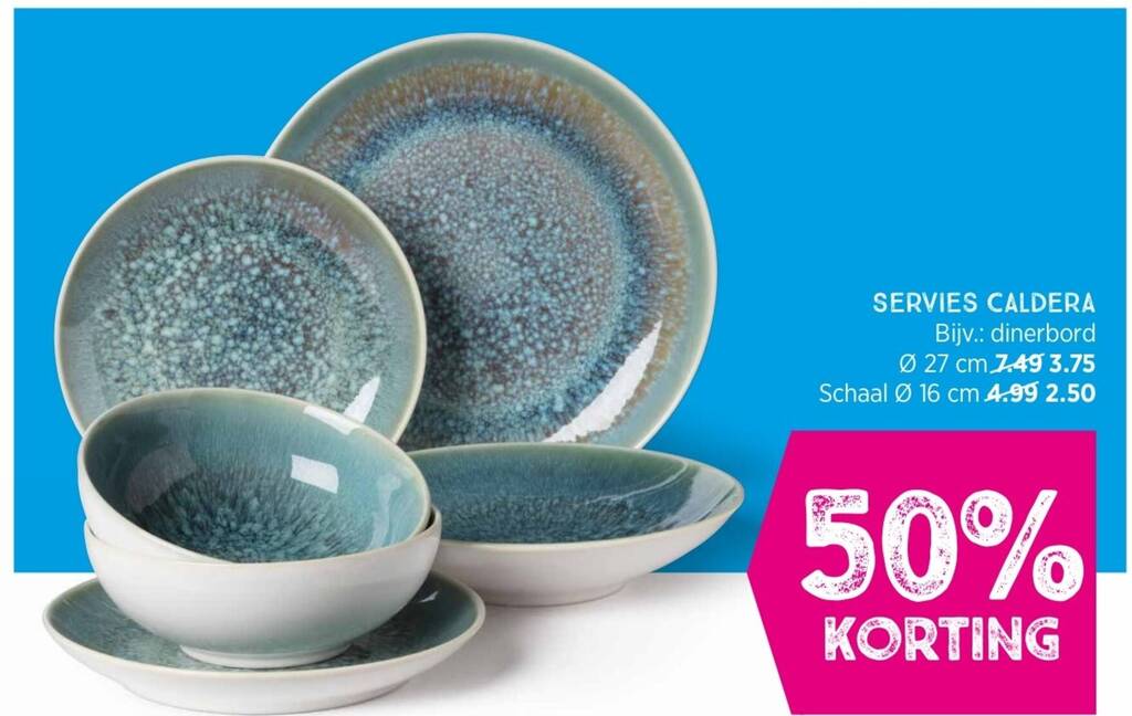SERVIES CALDERA Schaal 16 cm aanbieding bij Xenos