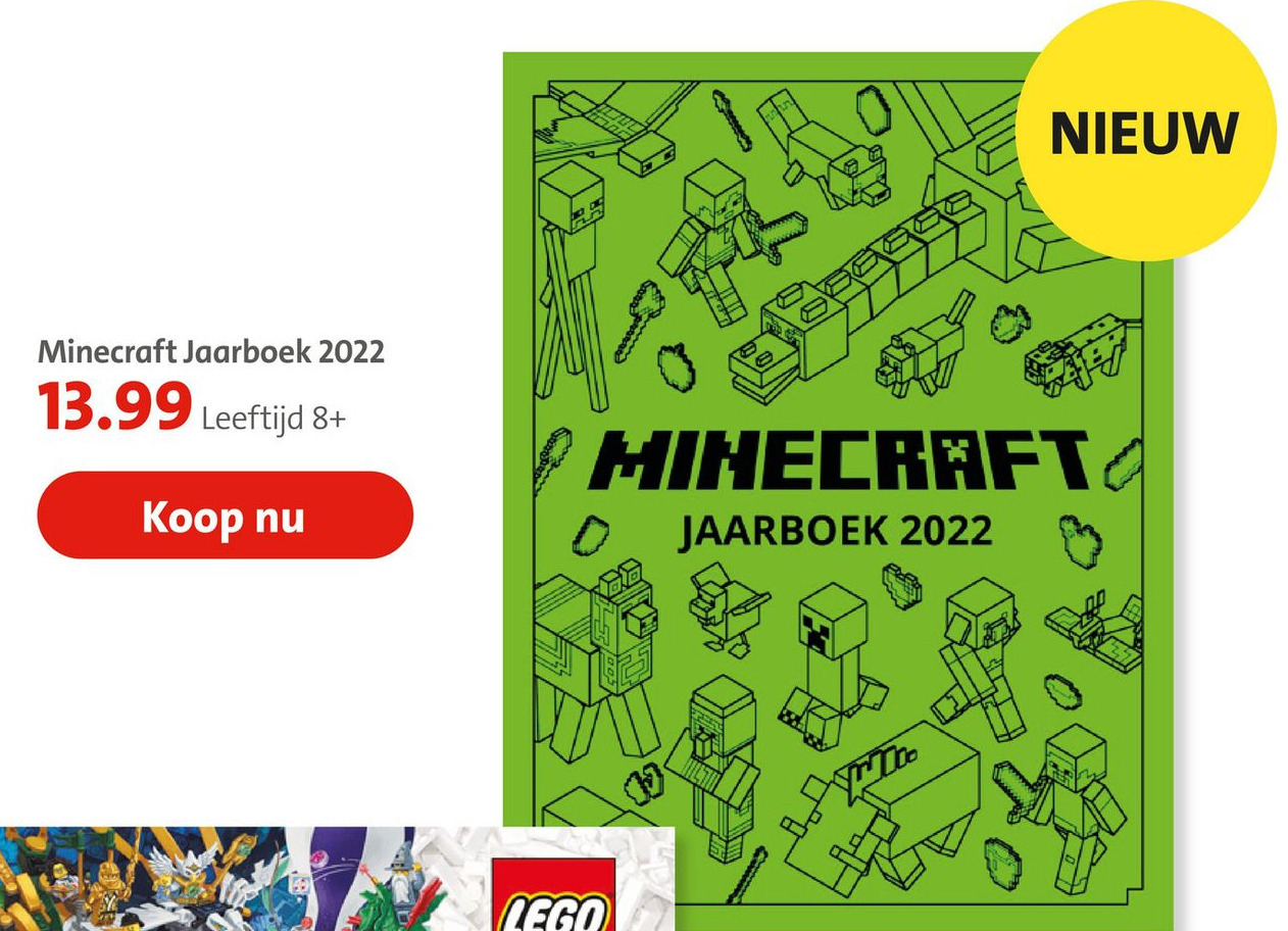 Minecraft Jaarboek 2022 aanbieding bij Bruna