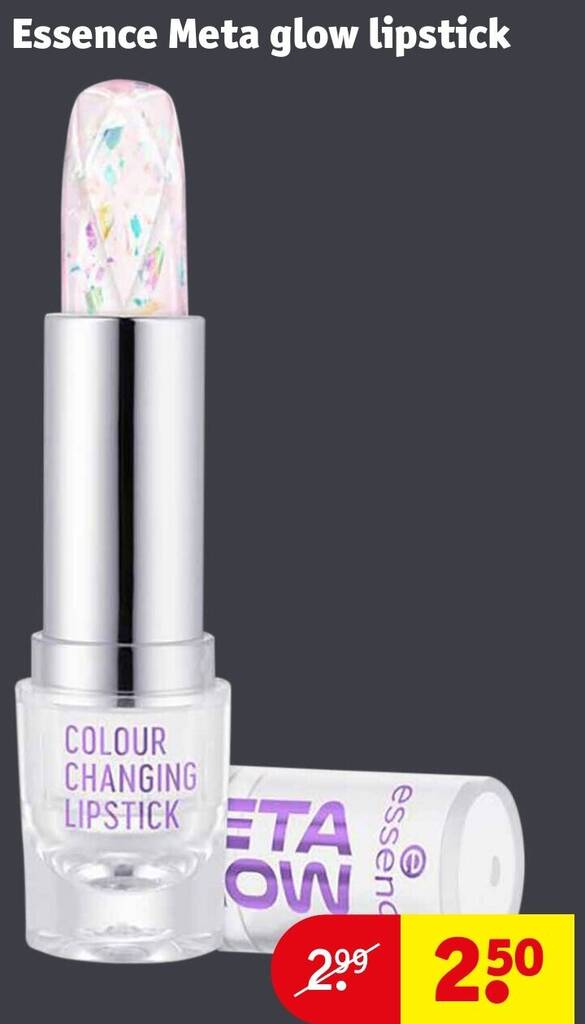 Essence Meta glow lipstick aanbieding bij Kruidvat
