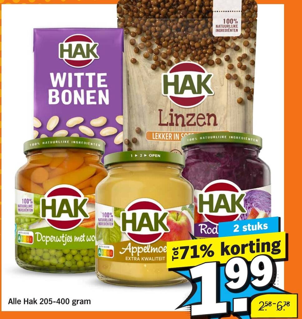Alle hak 205-400 gram aanbieding bij Albert Heijn