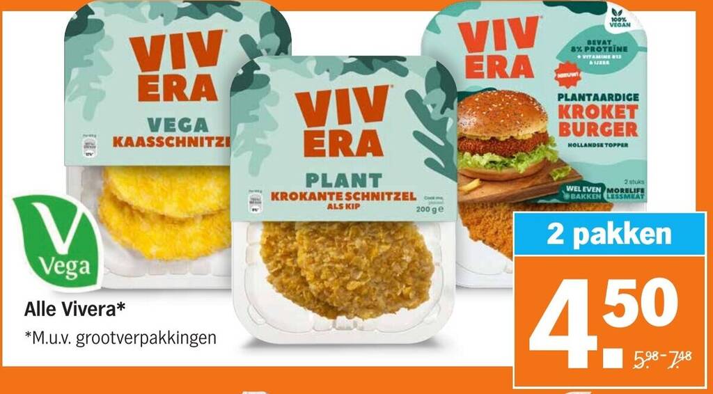 Alle vivera 2 pakken aanbieding bij Albert Heijn