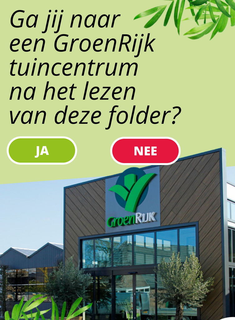 Ga jij naar een GroenRijk tuincentrum aanbieding bij GroenRijk