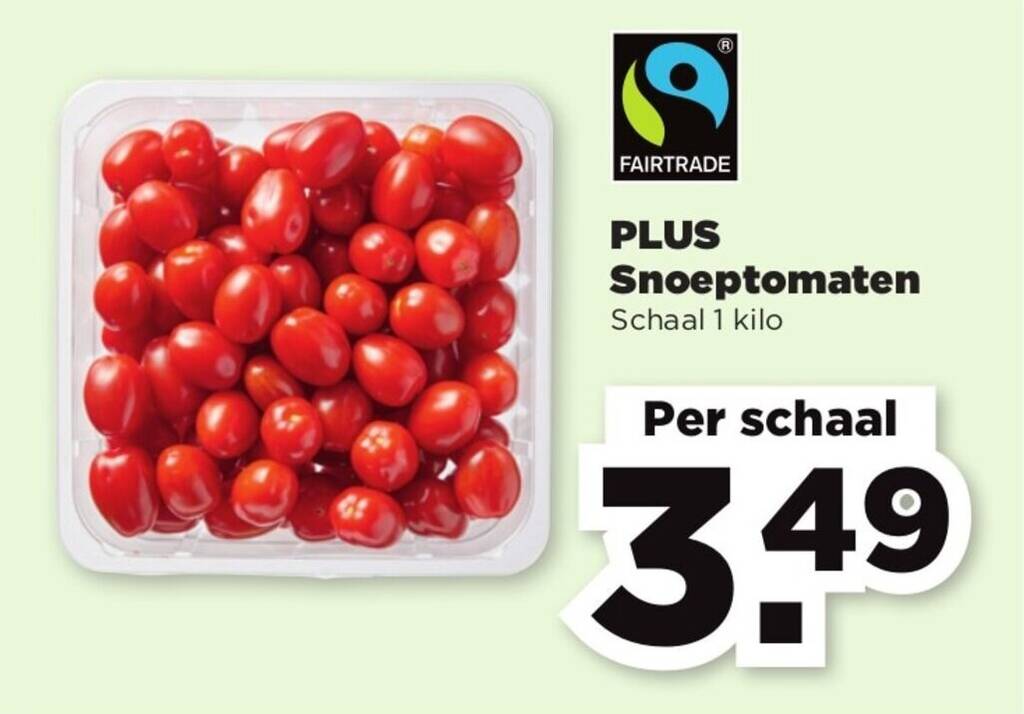 Snoeptomaten 1 kilo aanbieding bij PLUS