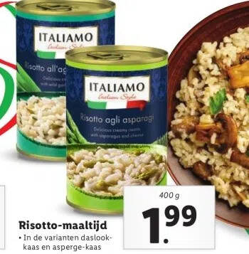 Risotto-maaltijd aanbieding bij Lidl