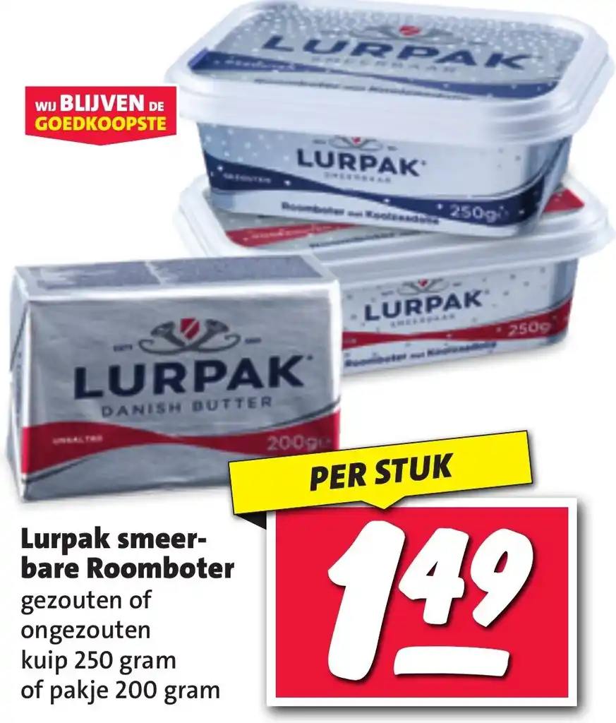Lurpak smeer bare roomboter per stuk aanbieding bij Nettorama Lurpak smeer bare roomboter per stuk aanbieding bij Nettorama