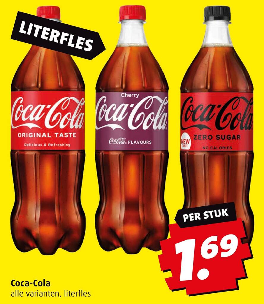 Coca-cola per stuk aanbieding bij Boni