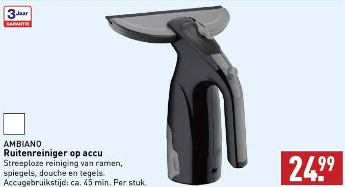 AMBIANO Ruitenreiniger op accu aanbieding bij ALDI
