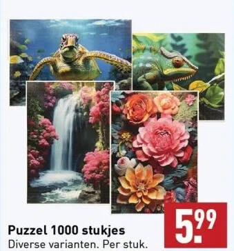 Puzzel 1000 stukjes Diverse varianten. Per stuk. aanbieding bij ALDI