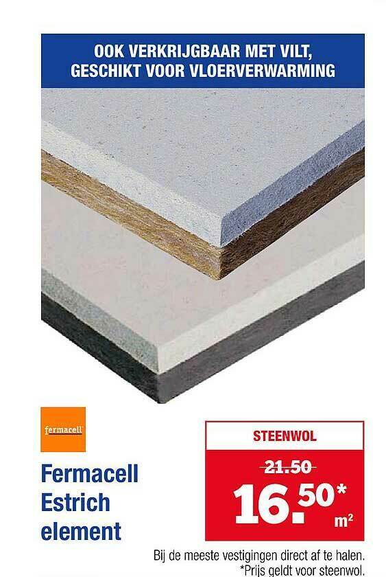 Fermacell Estrich element aanbieding bij Pontmeyer